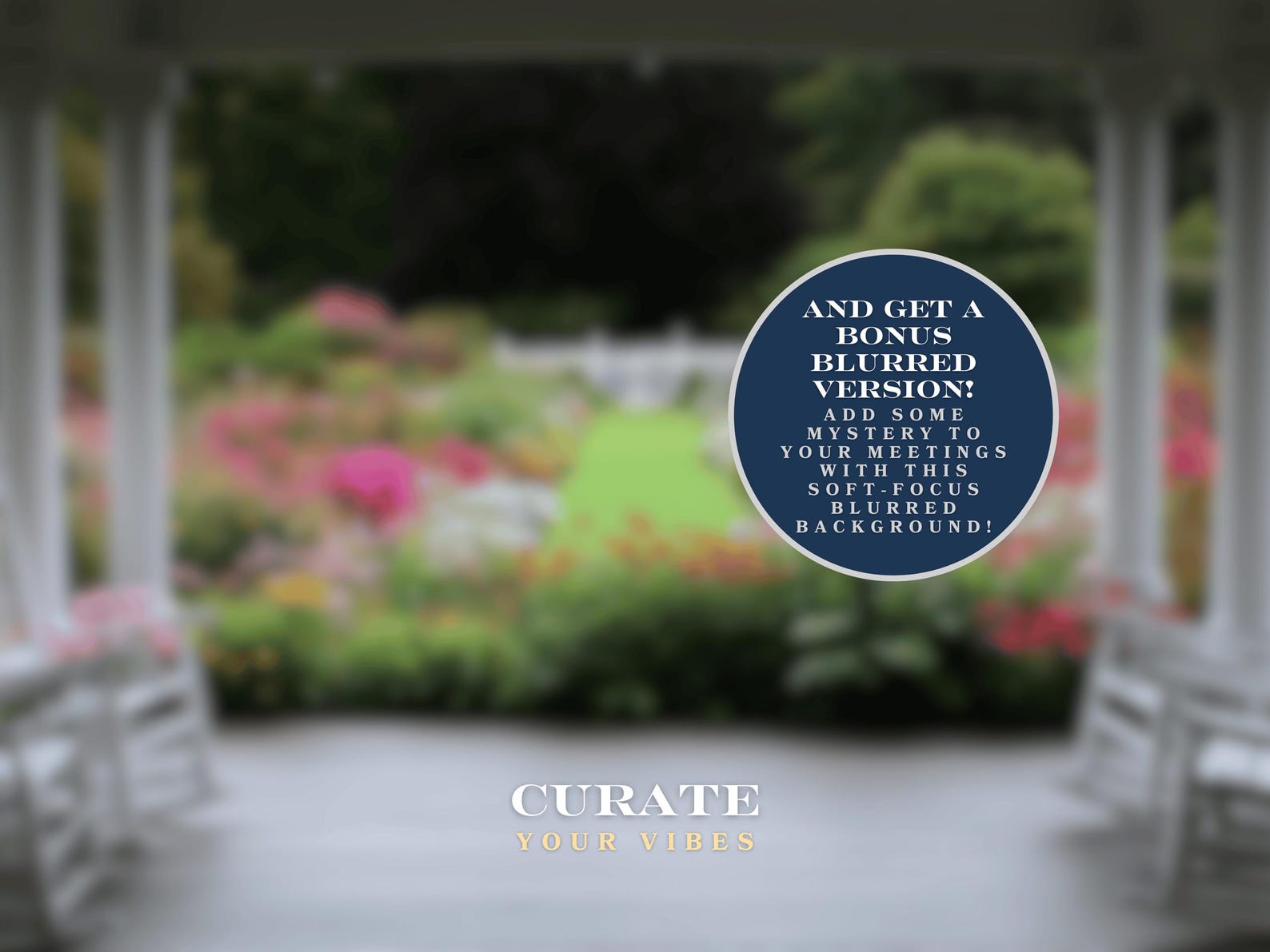 Zoom Background | Cottagecore Summer Garden Porch | Realistic Virtual ...