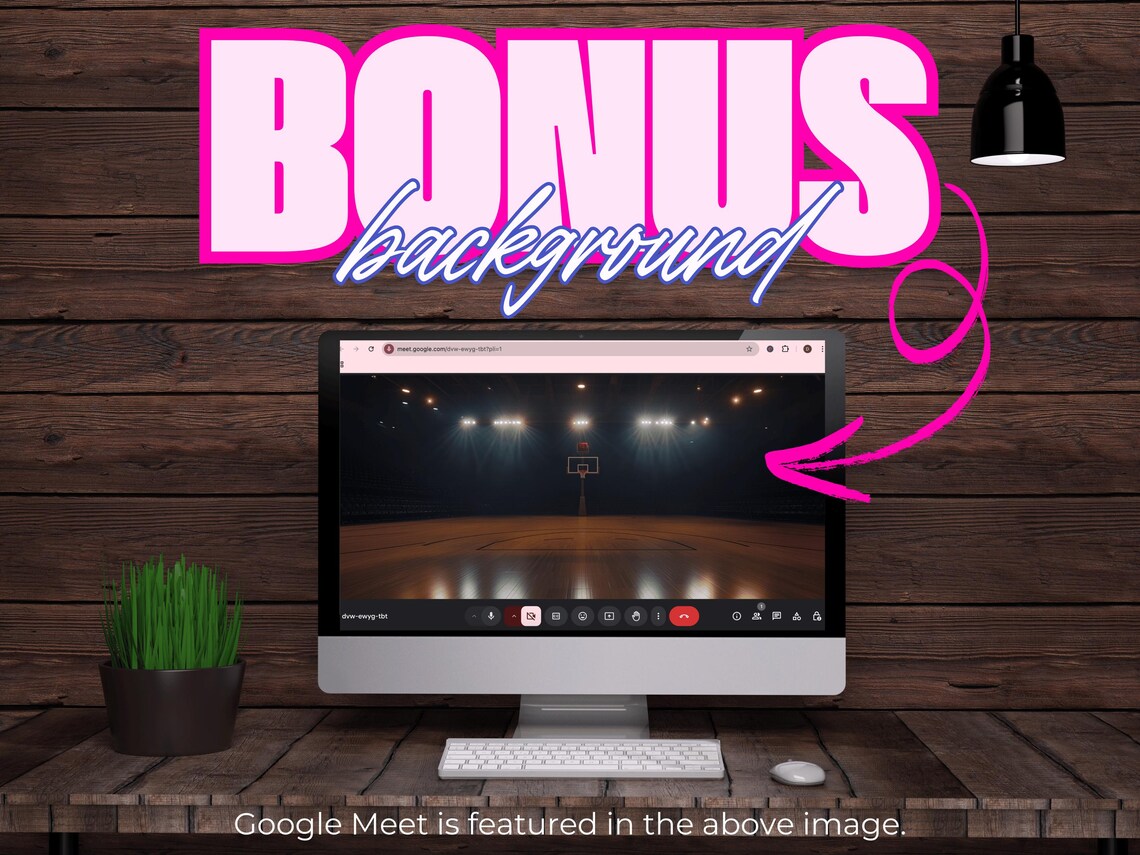 March Madness Zoom Background | Basketball Hardwood Court Stadium ...