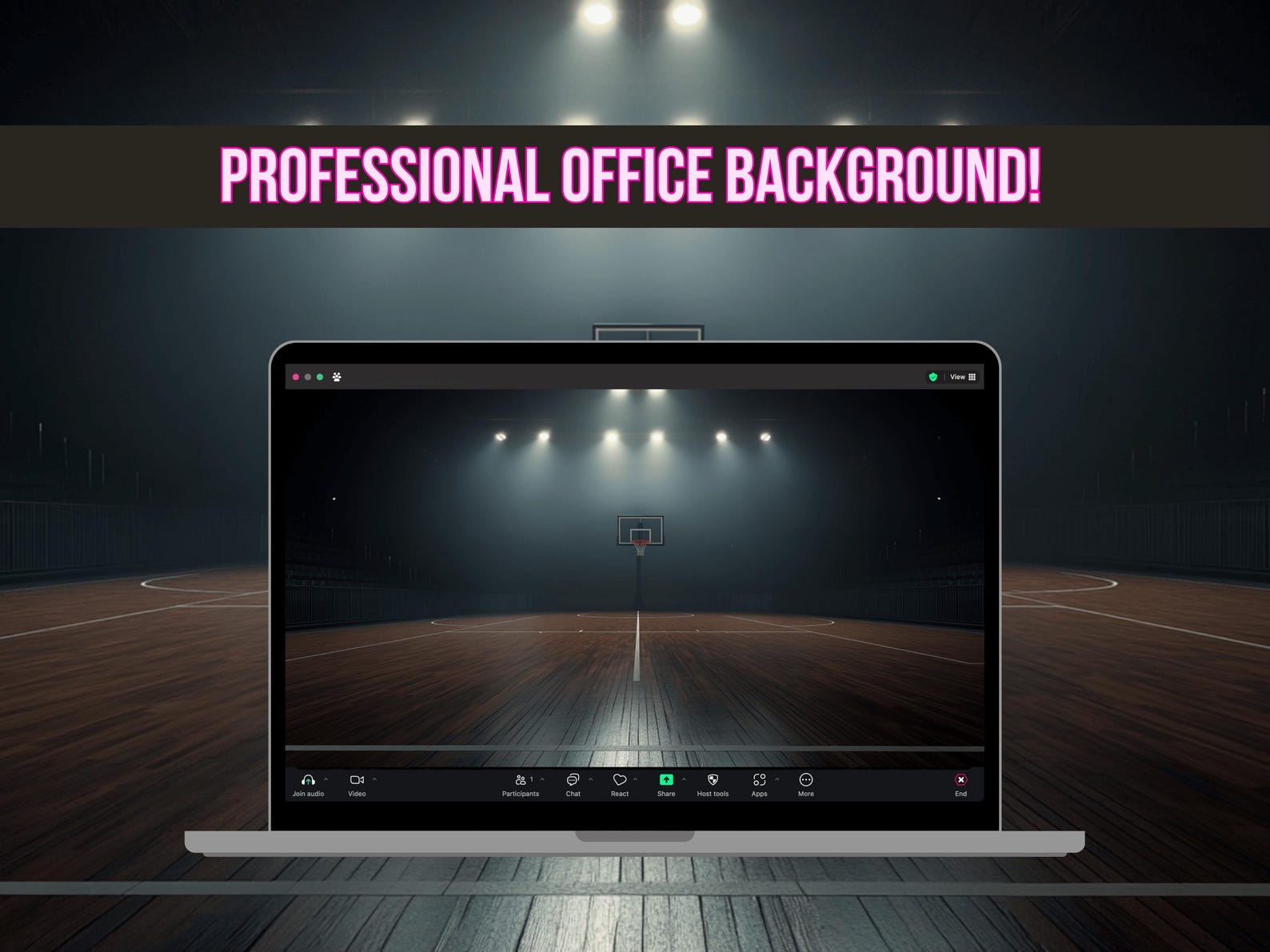 March Madness Zoom Background | Basketball Hardwood Court Stadium ...