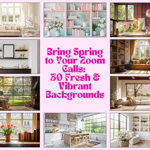 Spring Zoom Background Bundle: 30 Teams Background Images for Spring ...