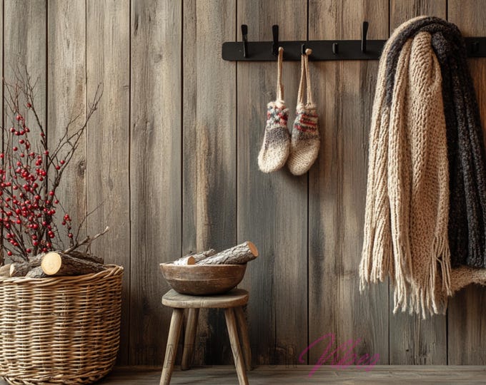 Virtual Background - Cozy Log Cabin Lodge Wood Fireplace Snow Trees ...