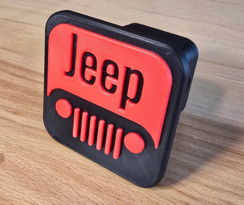Jeep Hitch Cover in Black | Receiver Plug With 3D Printed Logo ...