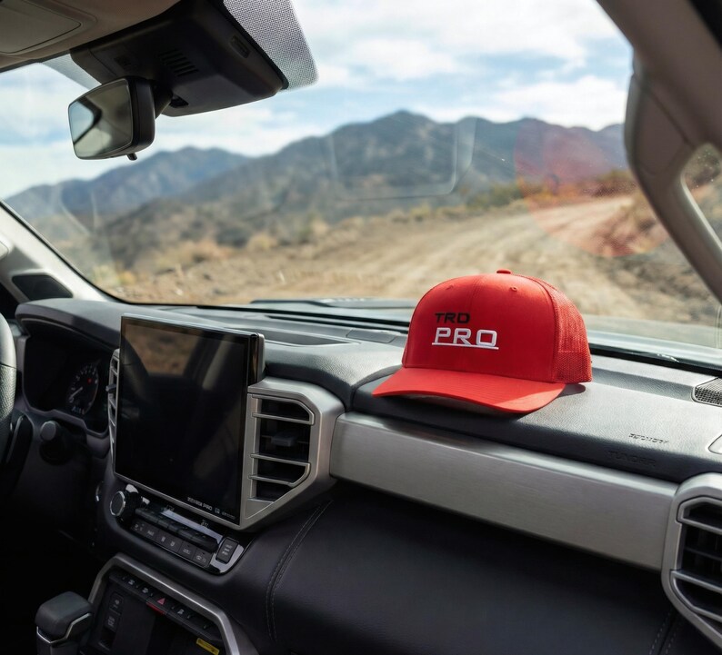 Toyota TRD Pro Red Trucker Cap, Embroidered Off-road Hat, Flexfit Large ...