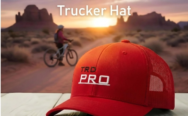 Toyota TRD Pro Red Trucker Cap, Embroidered Off-road Hat, Flexfit Large ...