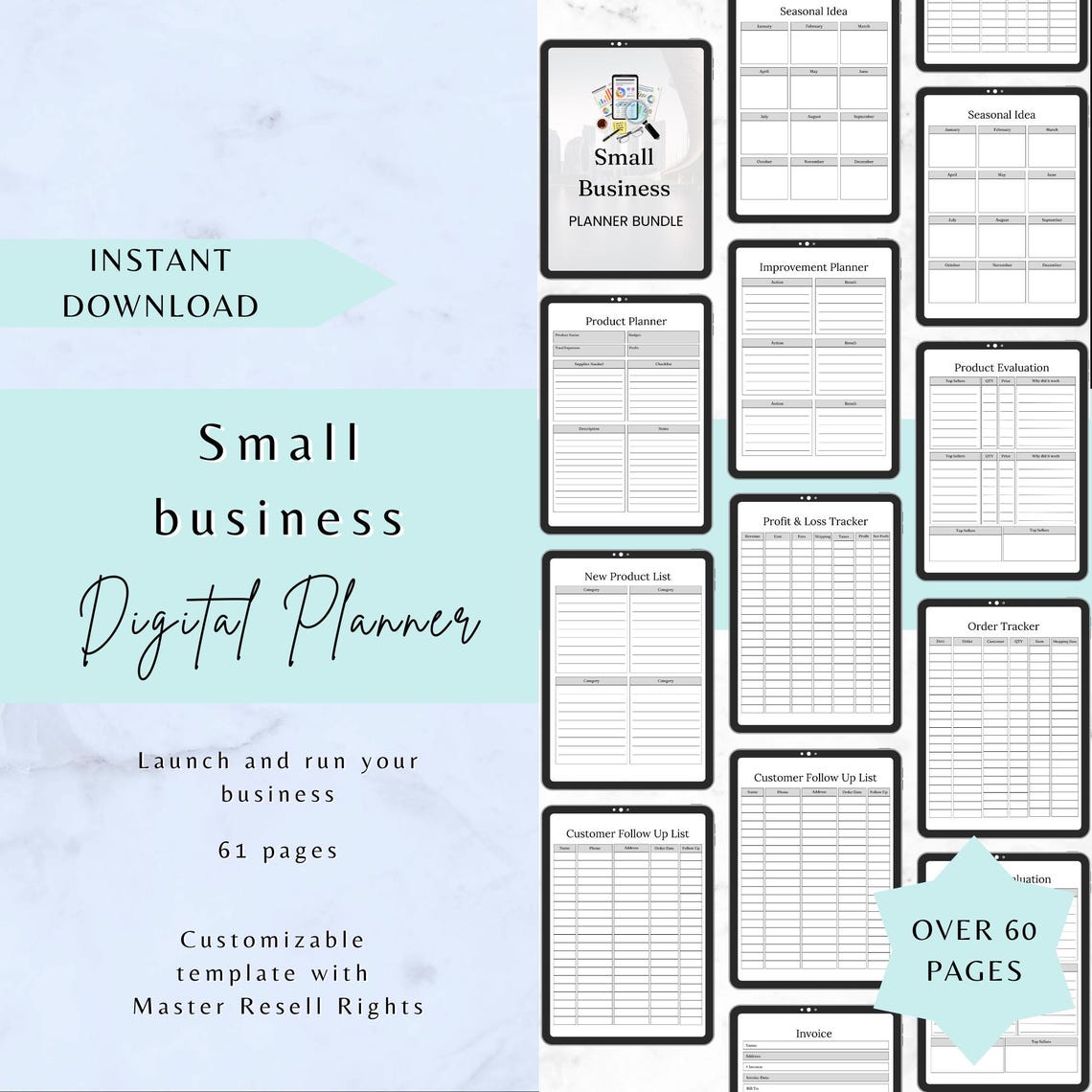 Small Business Planner Template, Plr Digital Product, Printable and ...