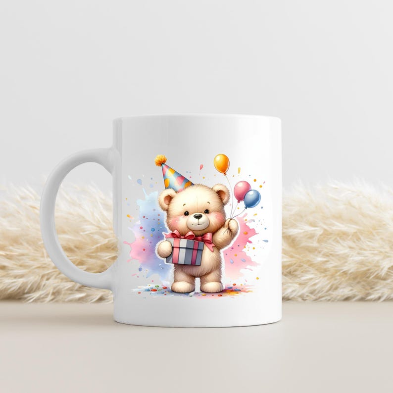 Watercolor Happy Birthday Clipart Set, Birthday Party PNG SVG, Balloons ...