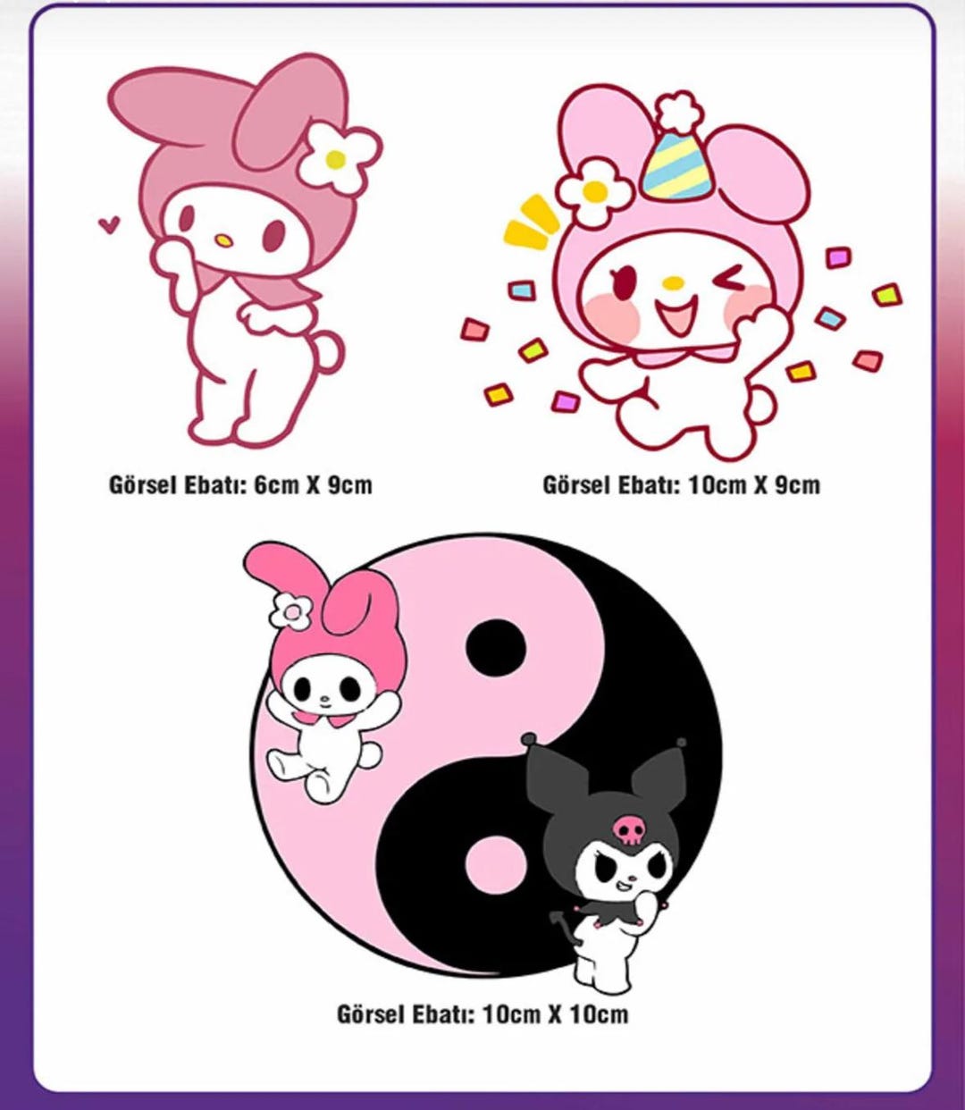 Kuromi and Melody Iron-on Transfer Printing Types - Etsy