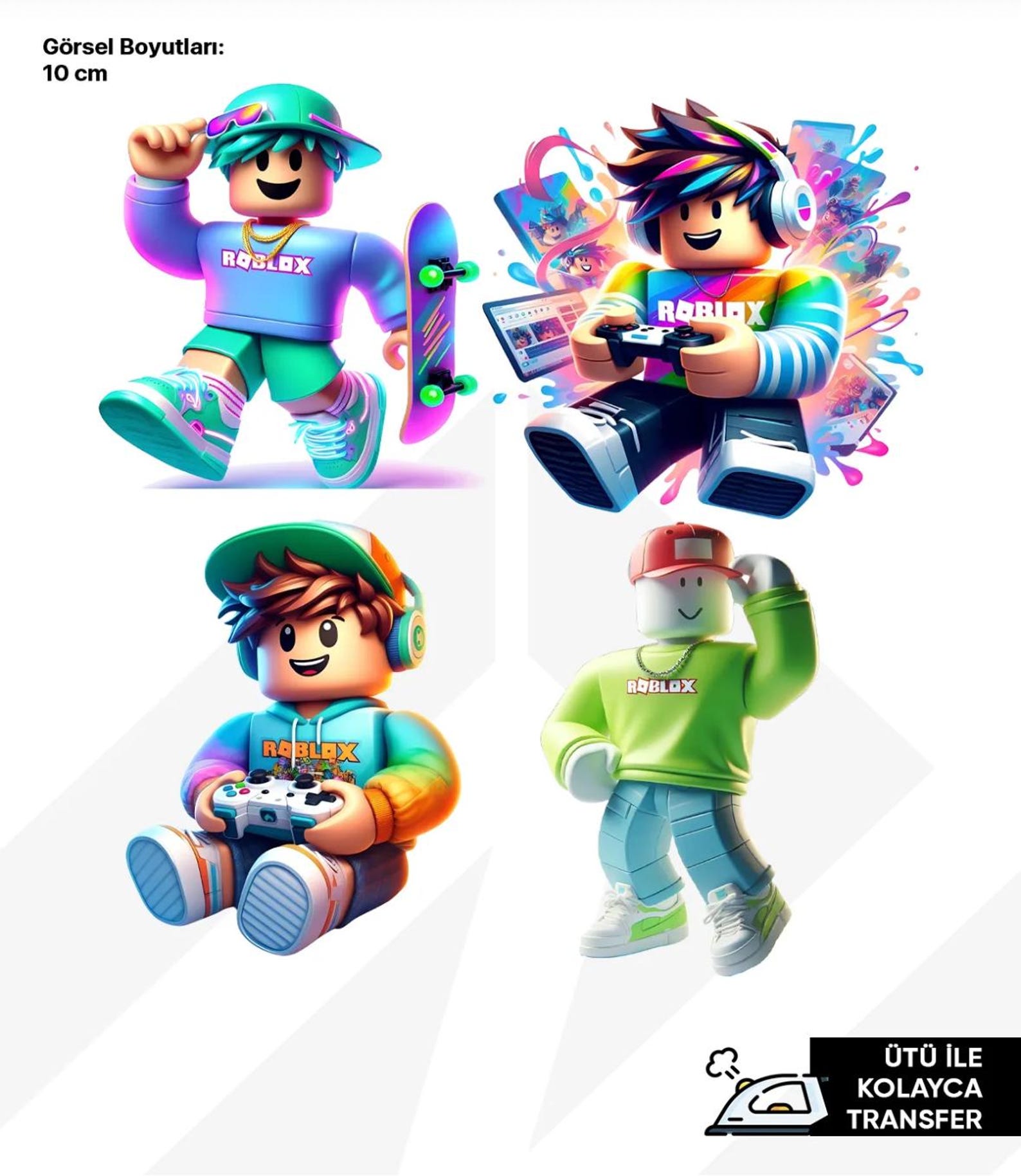 Roblox Iron on Transfer Printing Types - Etsy