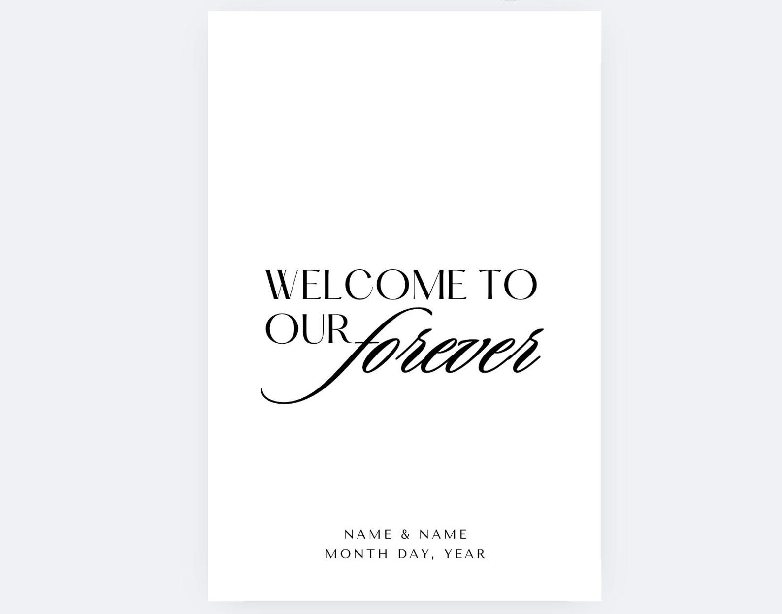 Wedding Welcome Sign [digital Template ONLY] - Etsy