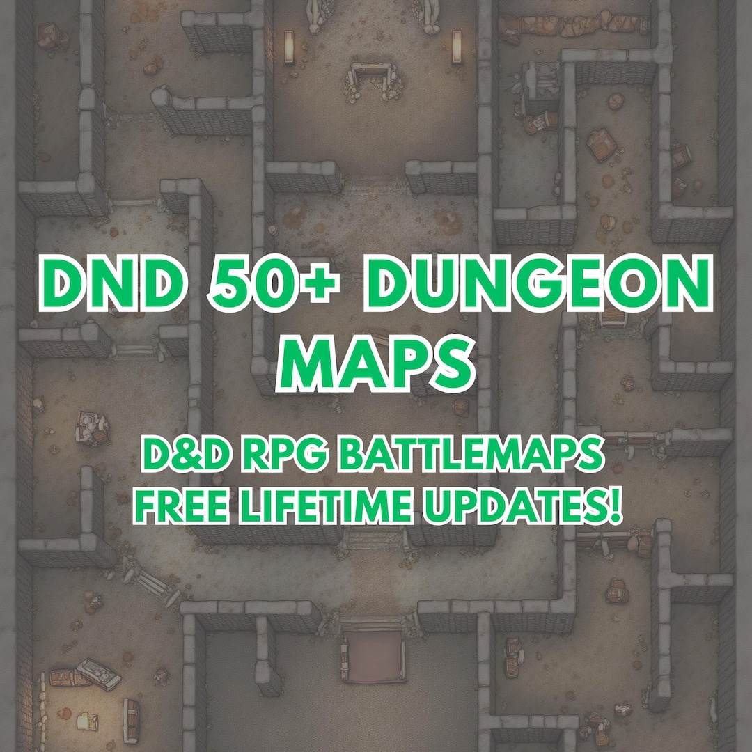 Dnd 5e Battle Maps Bundle: 60+ RPG Dungeon Maps (digital Download) - Etsy