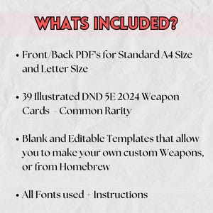 39 Dnd 5e Illustrated Weapon Cards Bundle New Digital Download 2024 ...