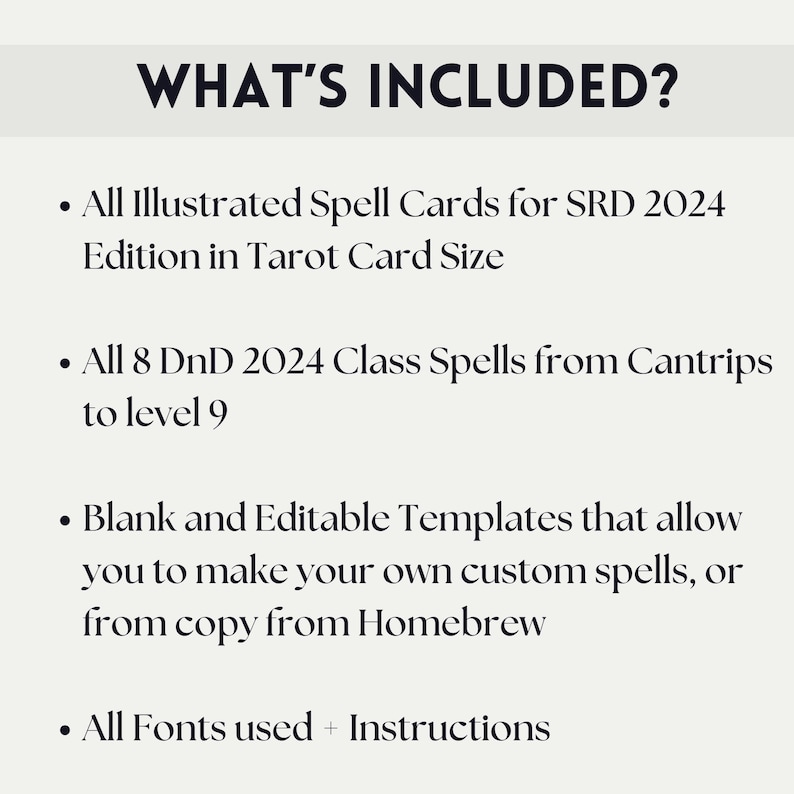 Dnd Spell Cards 5e Bundle Set Illustrated New Digital Download Dungeons ...