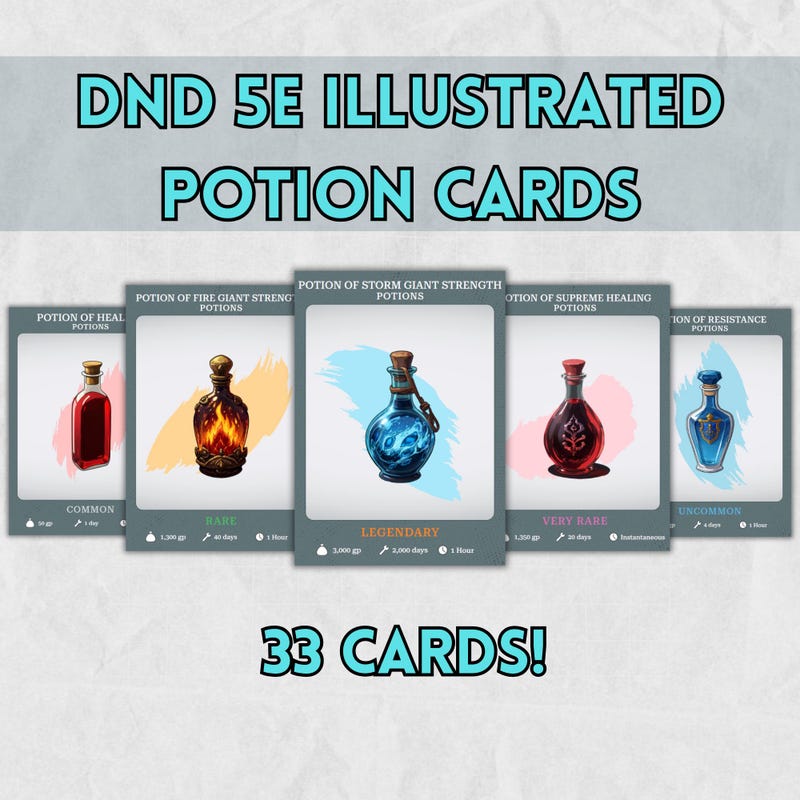Potion D&d Cards - Etsy UK
