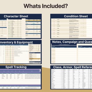 Dnd 5e Character Sheet Excel Spreadsheet Automated Spells Inventory ...