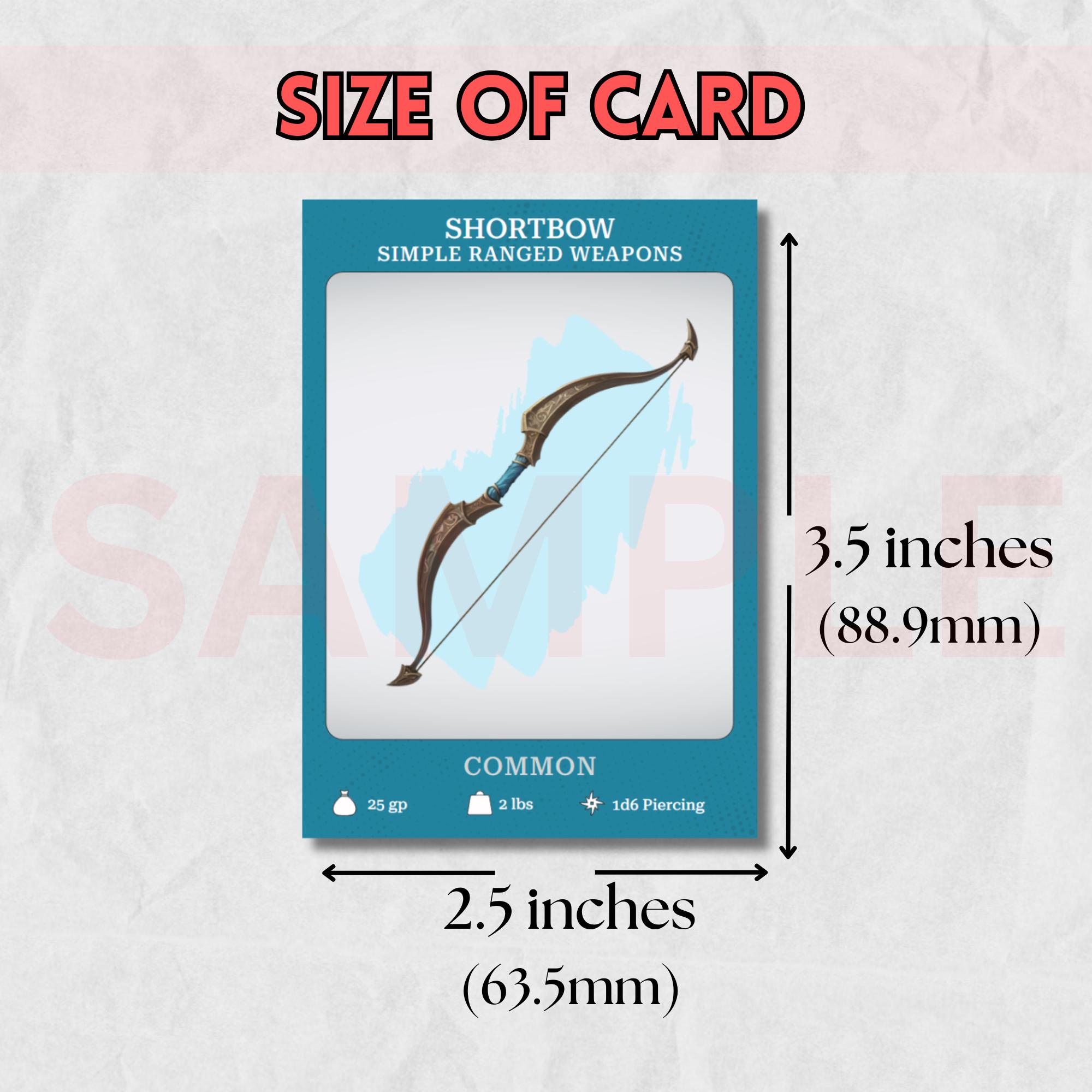 39 Dnd 5e Illustrated Weapon Cards Bundle New Digital Download 2024 ...