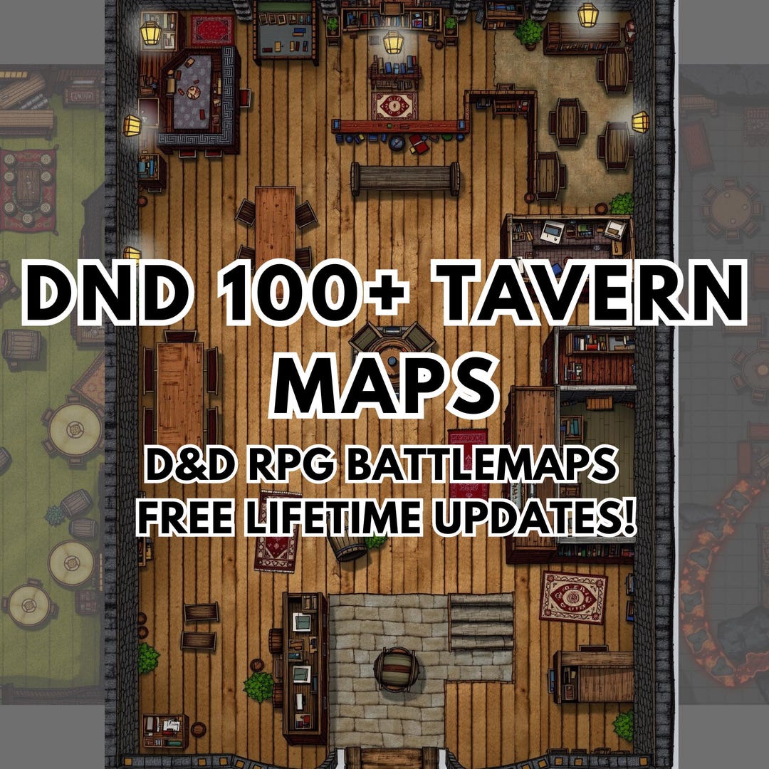 Dnd Tavern Battlemaps 5e Bundle | 100+ RPG Maps (digital Download ...