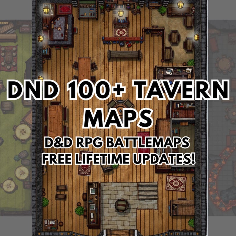 Dnd Tavern Battlemaps 5e Bundle Digital Download 100+ Dungeons and ...