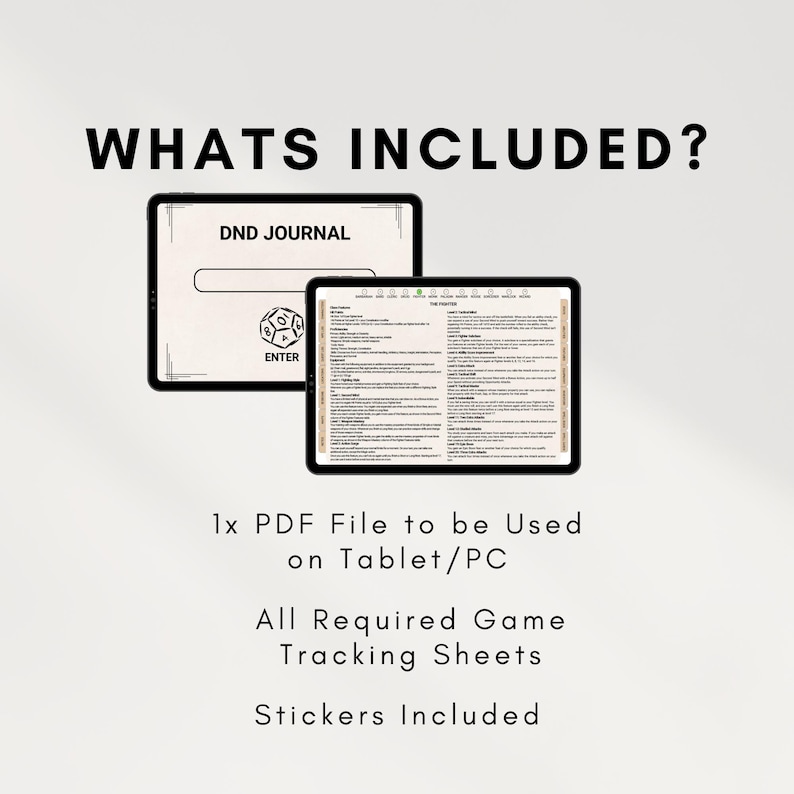 Dnd Journal, Dungeons and Dragons 5e Planner, Player Sheets Digital ...