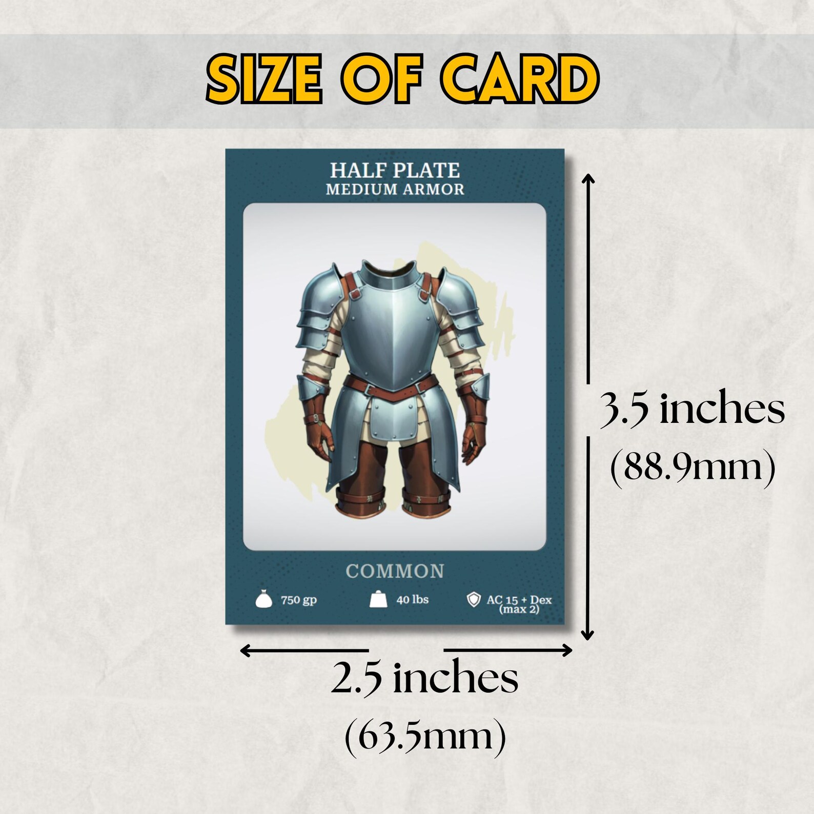 27 Dnd Illustrated Armor Cards Bundle New Digital Download 2024 ...