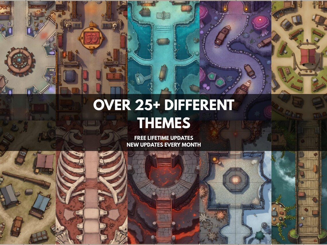 1500+ RPG Dnd Battlemaps Bundle D&D 5e Digital Backgrounds Roll20 ...