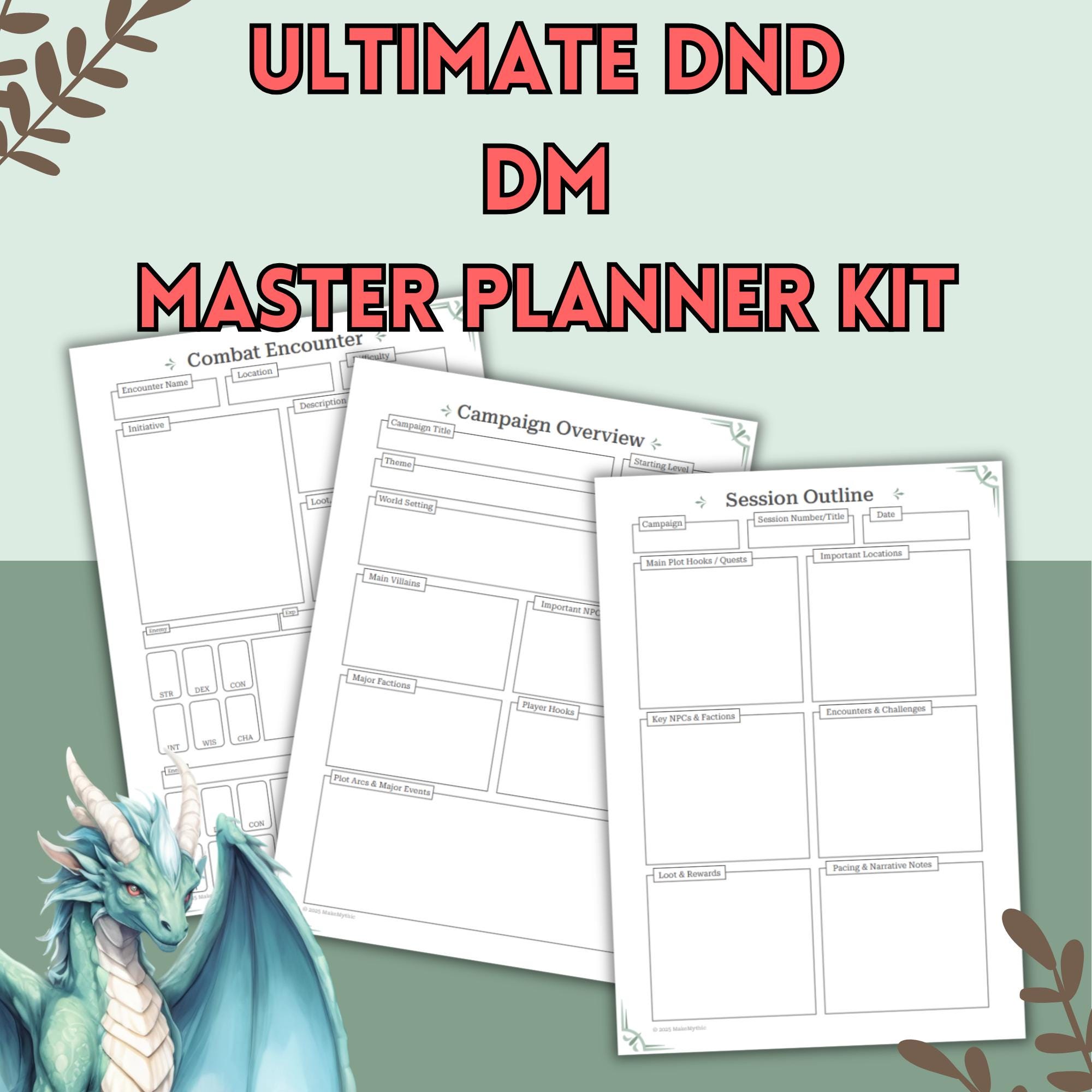 Ultimate Dnd DM Master Planning Kit - Dungeon Master Tools, Dnd GM ...