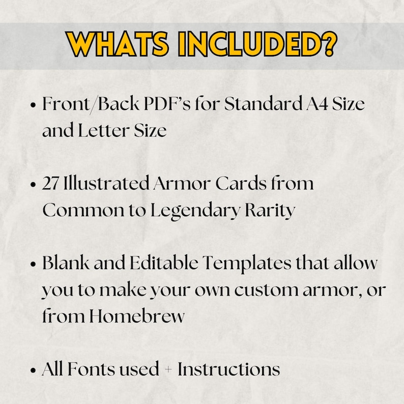 27 Dnd Illustrated Armor Cards Bundle New Digital Download 2024 ...