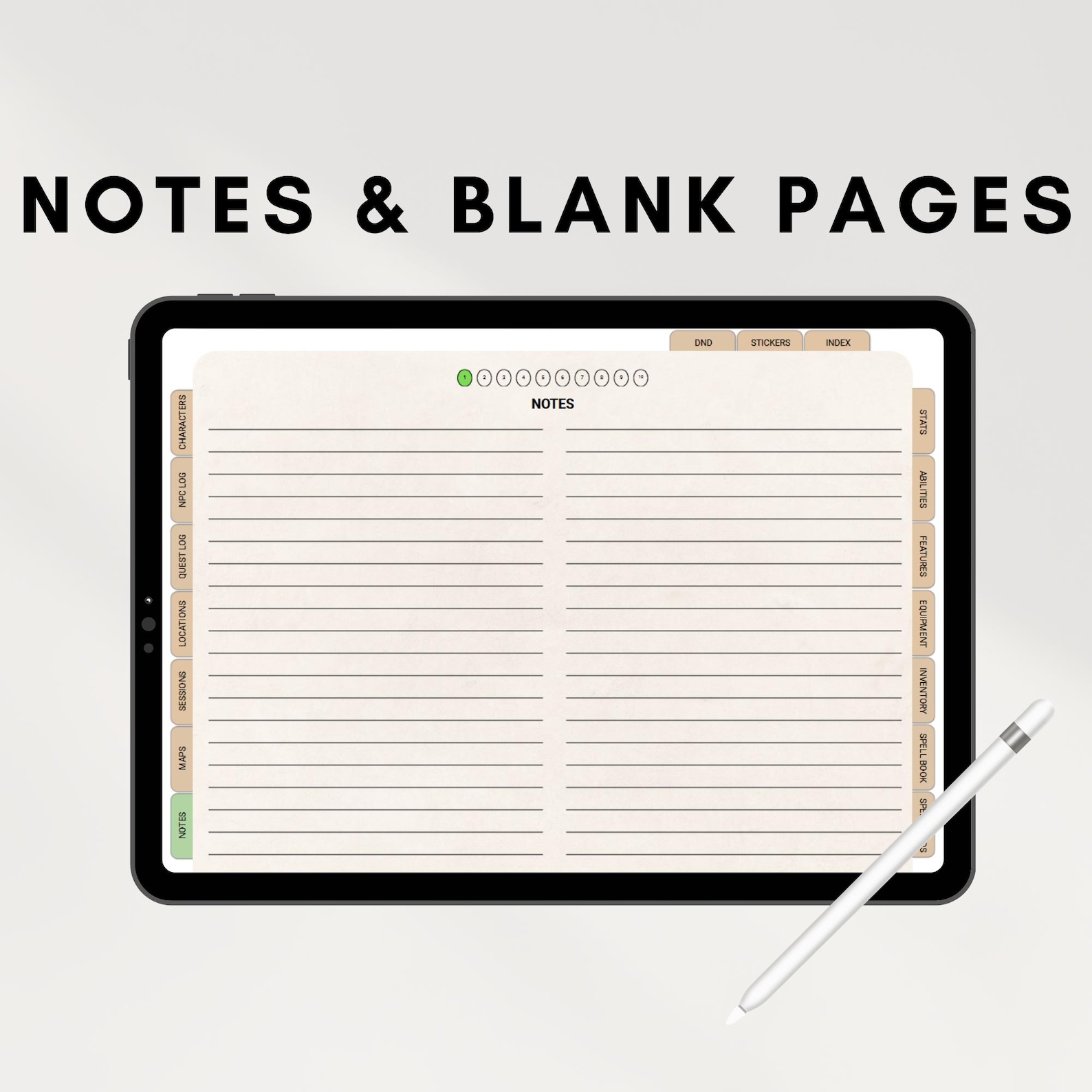 Dnd Journal, Dungeons and Dragons 5e Planner, Player Sheets Digital ...
