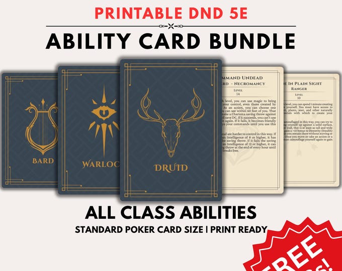 Ability Cards - Dnd 5e | PDF | Fillable | Same Size as the Official ...