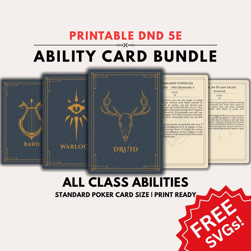 2024 Ability Cards - Etsy UK
