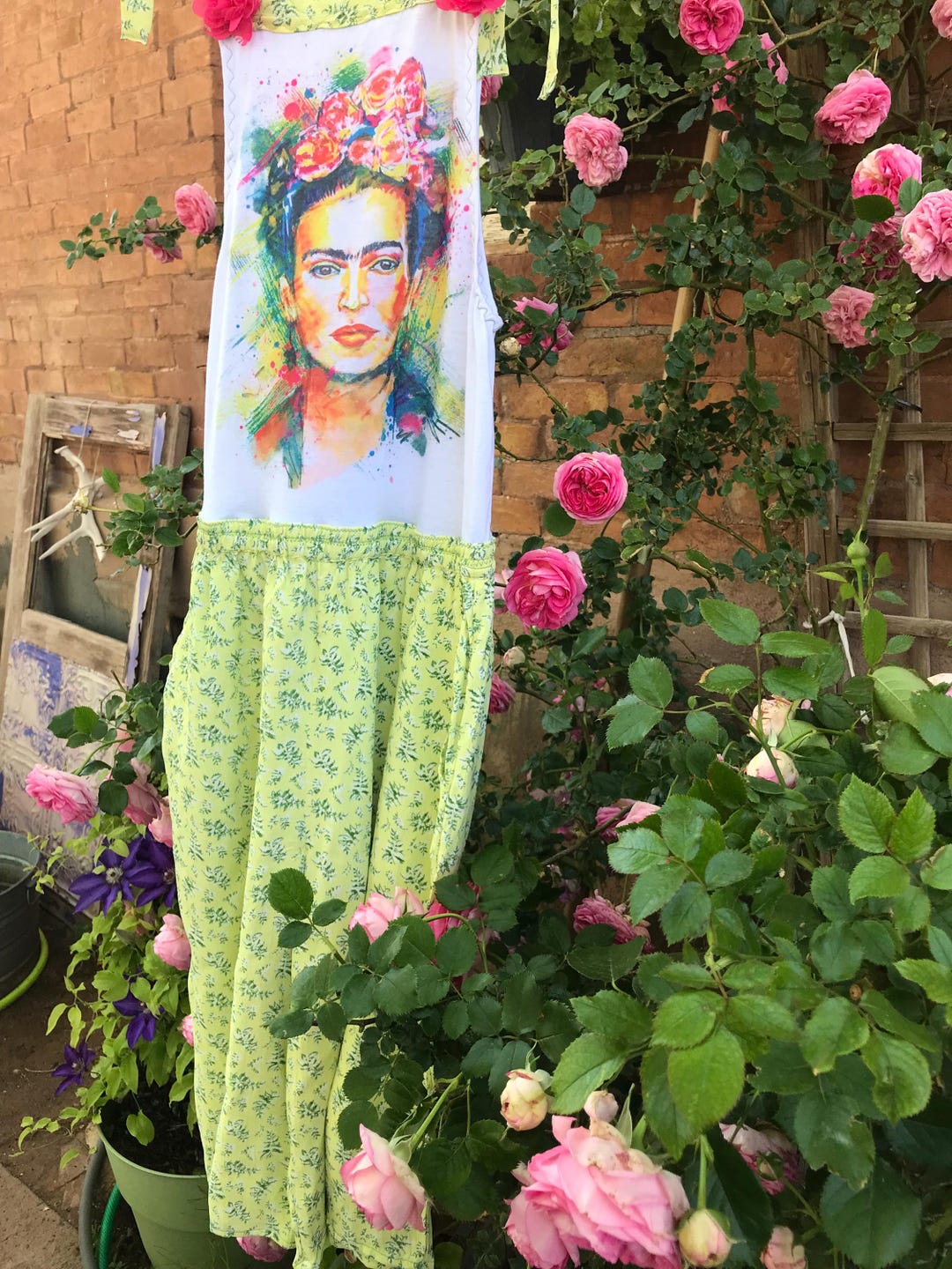 Art to Wear Frieda Khalo Womens Bloomer’s Overalls up Cycled Womens ...