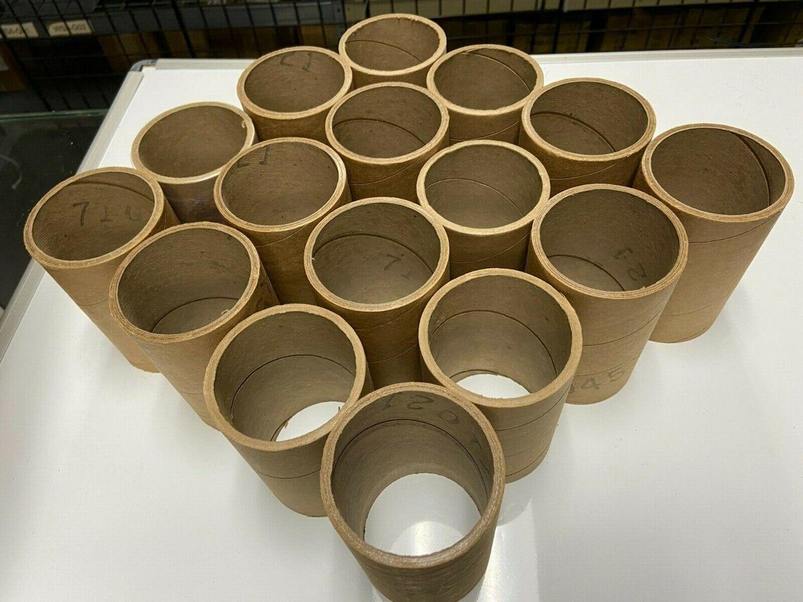 32 Pcs Heavy Duty 1/4 Thick Cardboard Art Tubes 5" X 3 3/8" OD SPEAKER ...