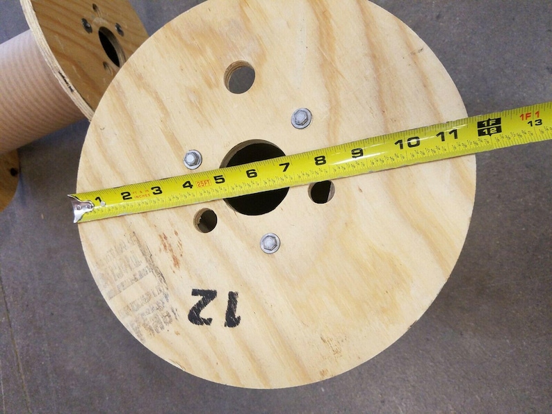 Lot of 2 - 11 1/2 X 13" Wood Cable Reel Wooden Wire Spool Holds 500 ...