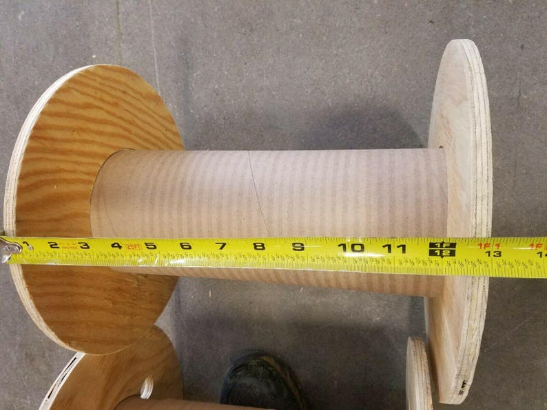 Lot of 2 - 11 1/2 X 13" Wood Cable Reel Wooden Wire Spool Holds 500 ...