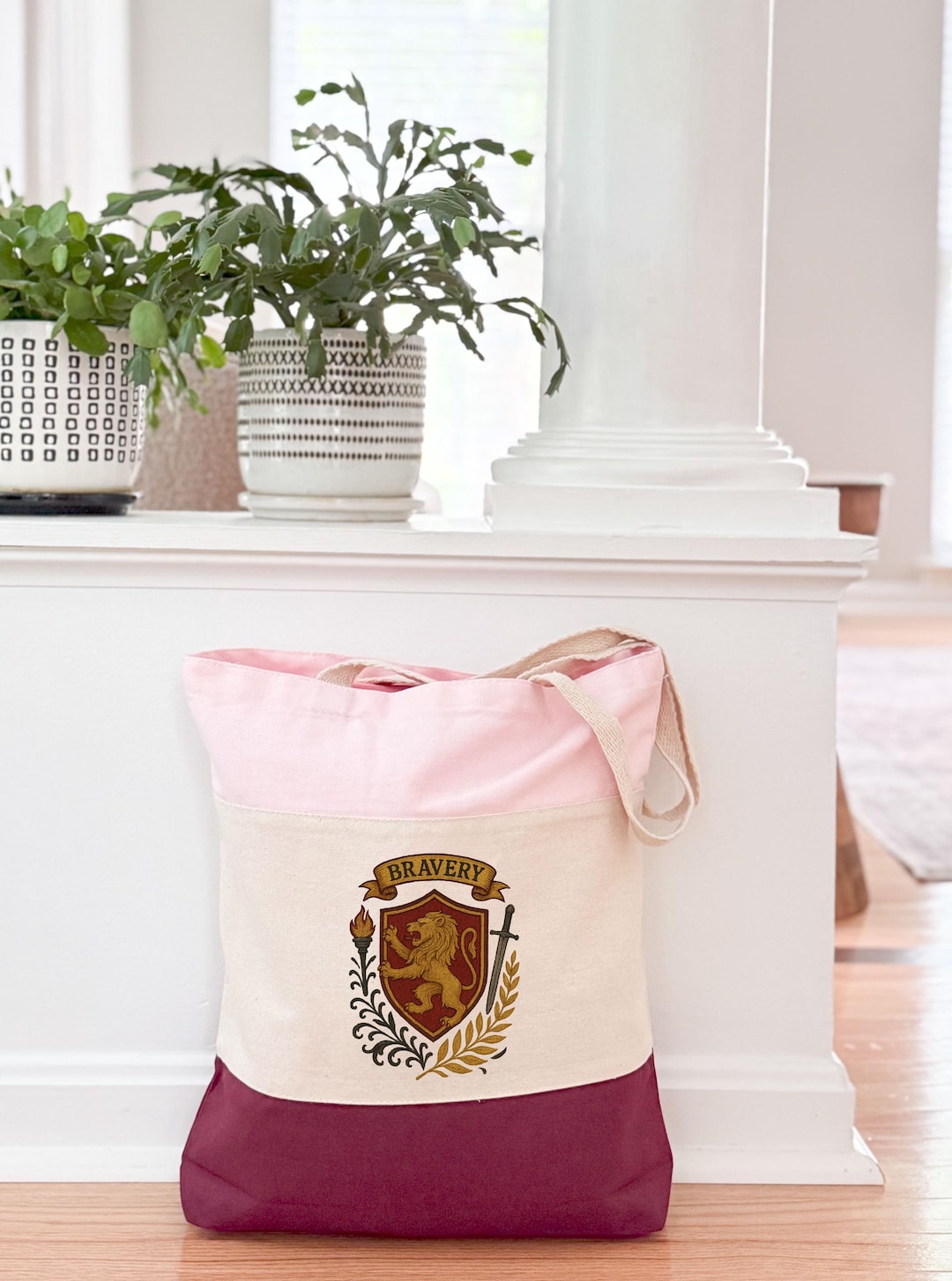 Bravery House Canvas Tote Bag, Wizard Book Lover Gift - Etsy