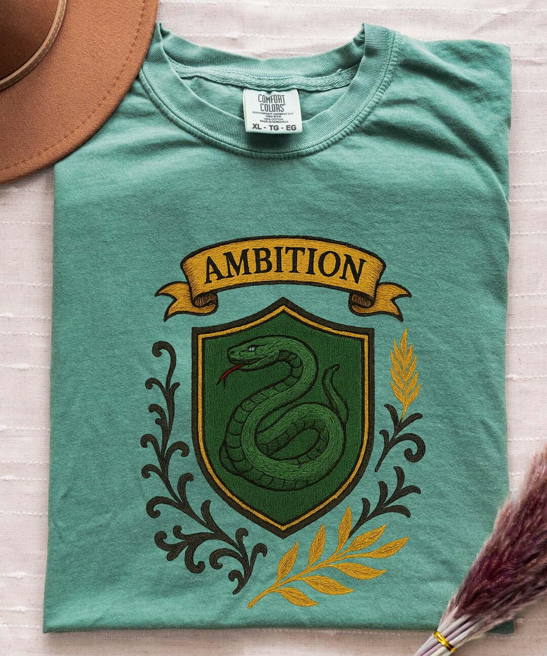 Comfort Colors Ambition House Crest Shirt, Snake Emblem Wizard Tee - Etsy