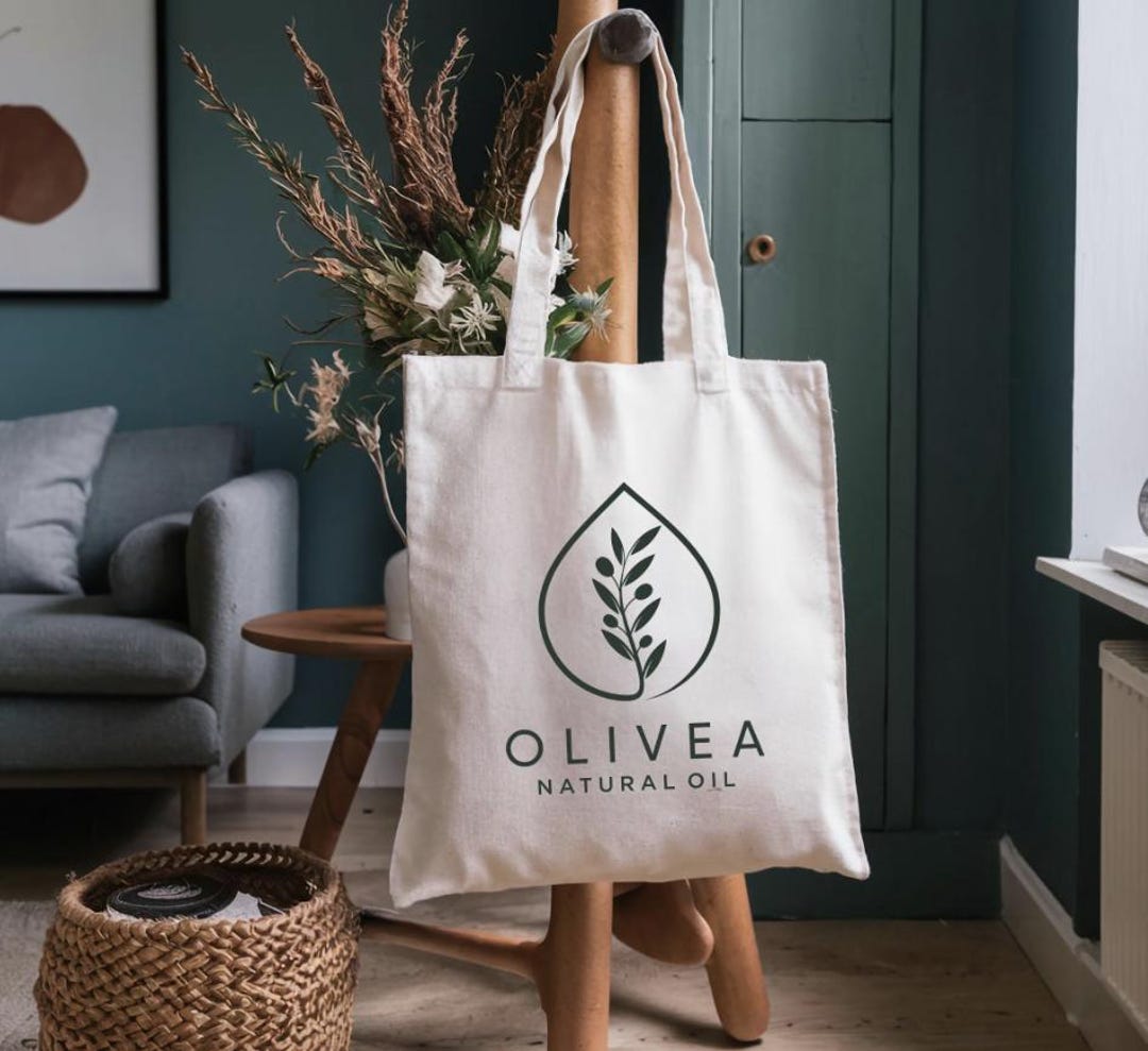 Custom Logo Cotton Fabric Tote Bags, Business Logo Lightweight Tote Bag ...