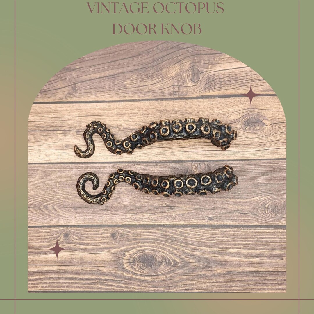 Octopus Door Pull Nautical Cabinet Knobs Kraken Steampunk Handles ...
