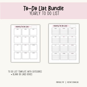 To Do List Printable Planner Bundle - Etsy
