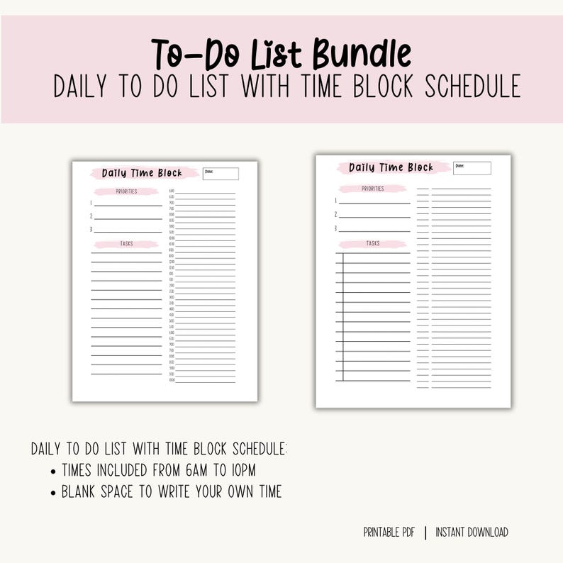 To Do List Printable Planner Bundle - Etsy