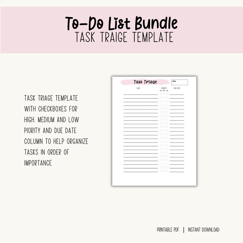 To Do List Printable Planner Bundle - Etsy