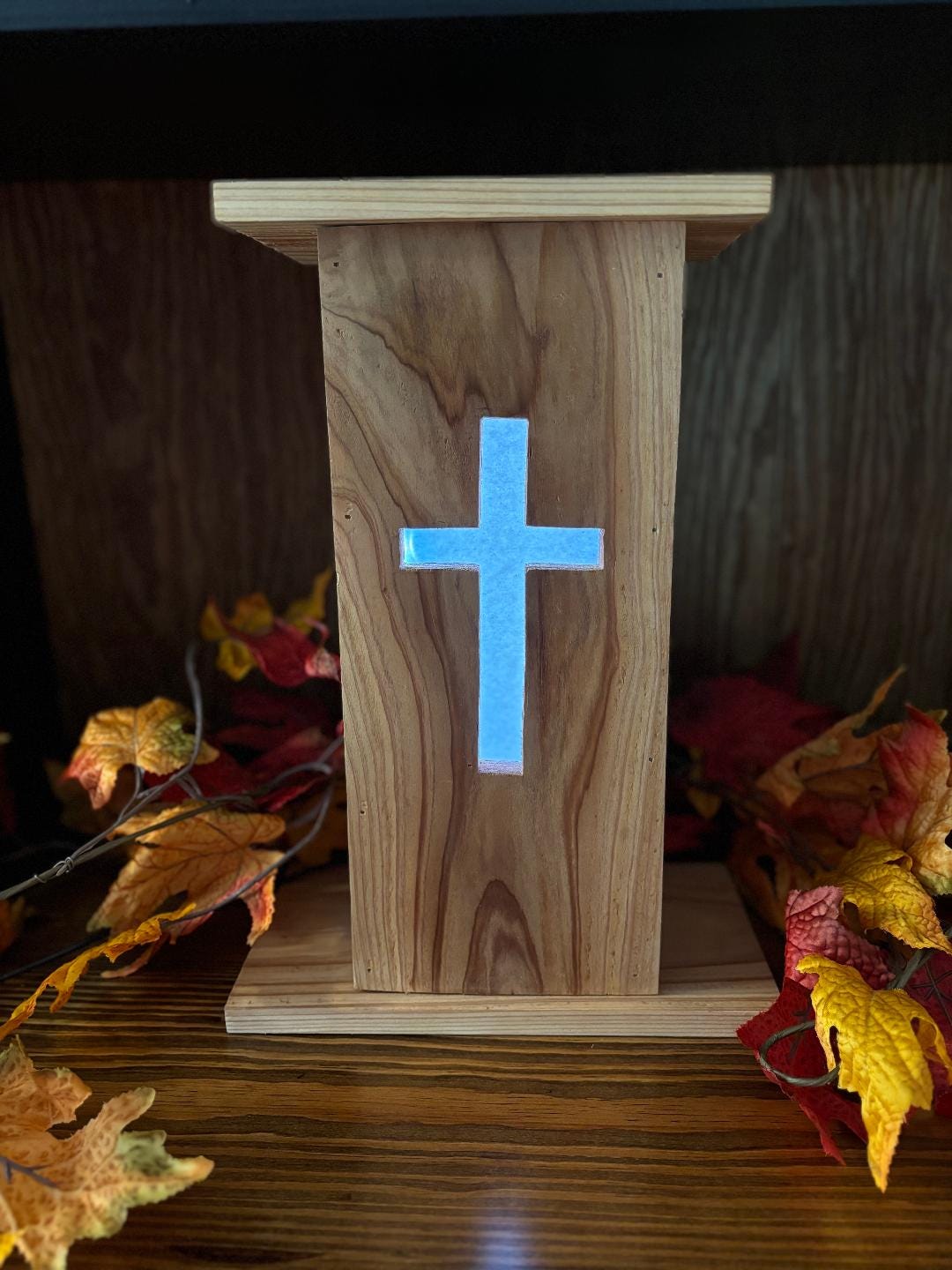 Multi Color Backlit Cross Shadow Box Centerpiece Decoration, Easter ...