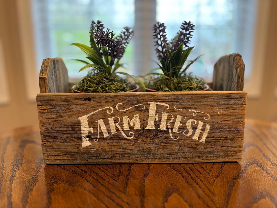 Primitive Reclaimed Wood Decorative Tabletop Box for Multipurpose Use ...