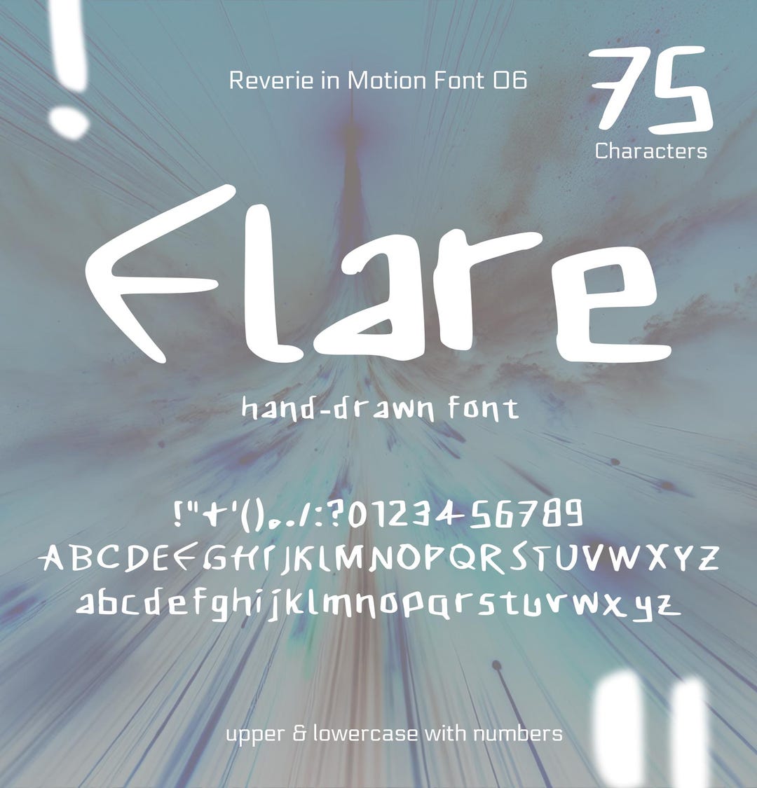 Flare Hand-drawn Font Radiant, Bold Typeface for Creative Expression - Etsy