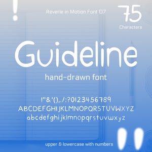 Guideline Hand-drawn Font Typeface for Creative Projects - Etsy