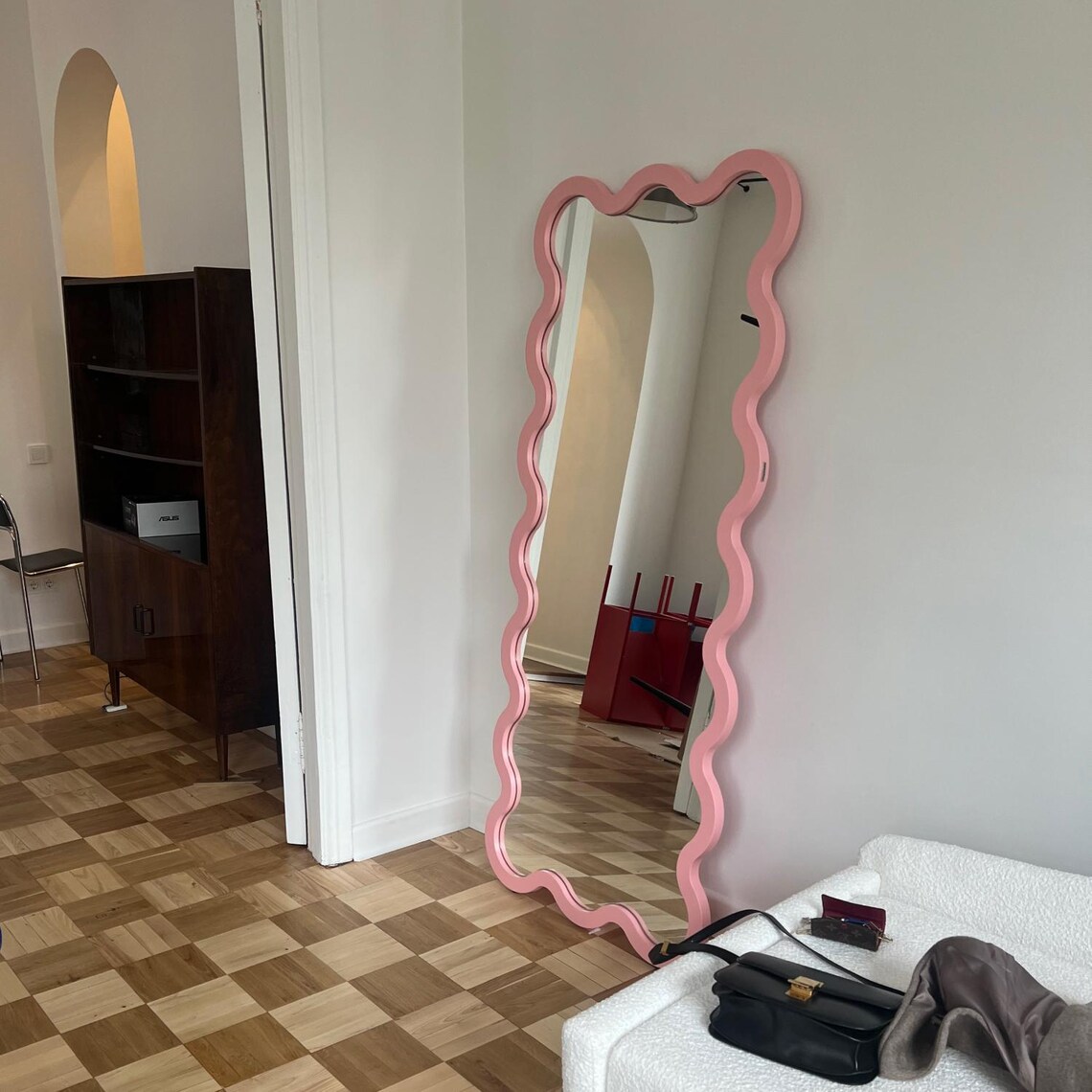 Wavy Full Length Mirror, Funky Floor Mirror, Squiggle Full Length ...