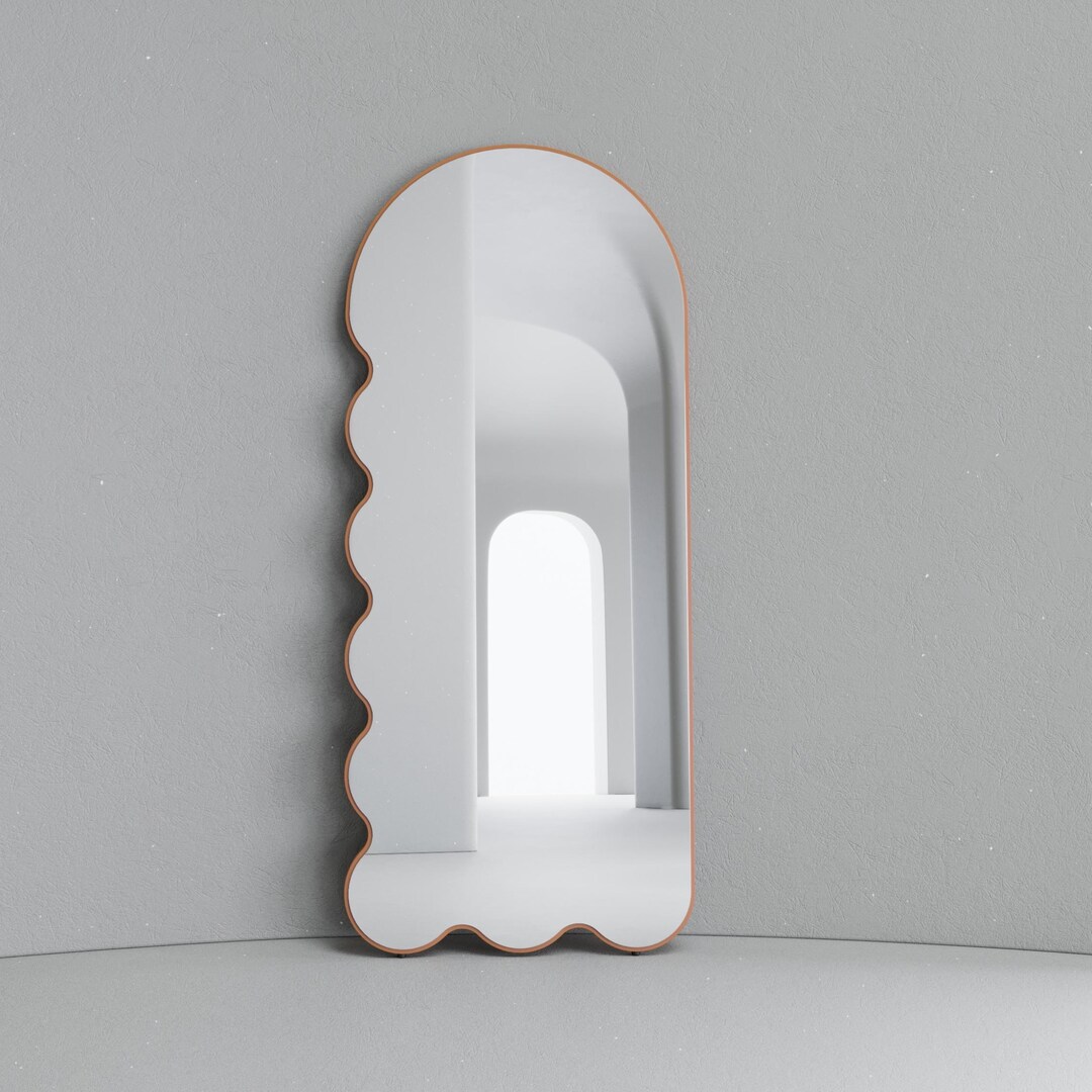 Large Wavy Mirror, Full Length Mirror, Wavy Floor Mirror, Funky Mirror ...