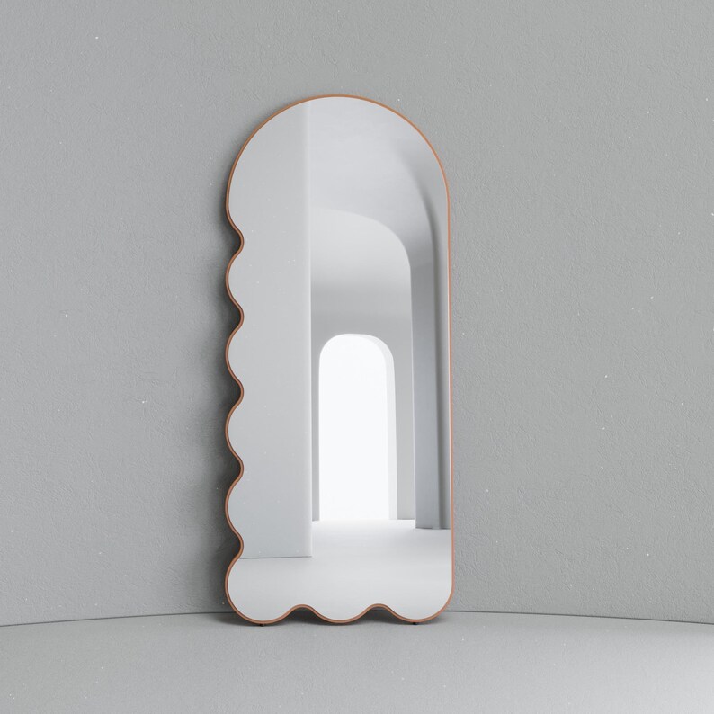 Large Wavy Mirror, Full Length Mirror, Wavy Floor Mirror, Funky Mirror ...