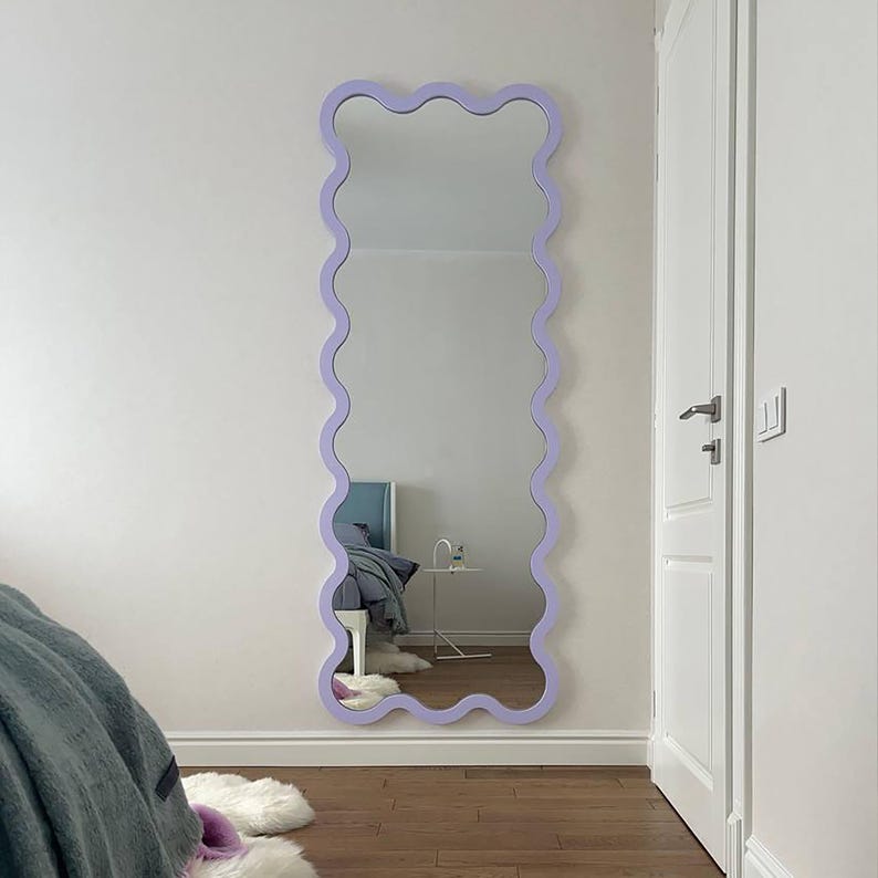 Wavy Full Length Mirror, Funky Floor Mirror, Squiggle Full Length ...