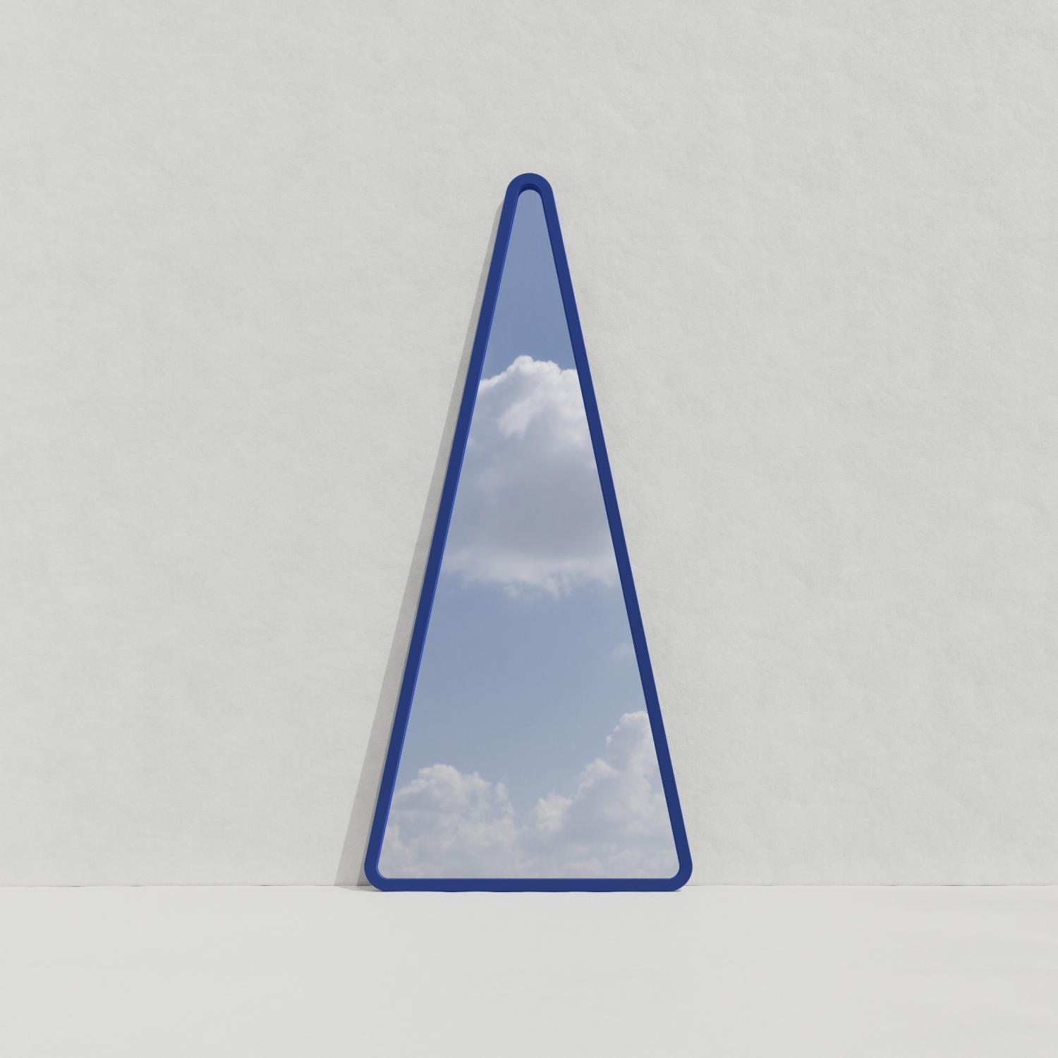 Triangle Mirror, Wall Irregular Mirror, Full Length Wood Mirror, Soft ...