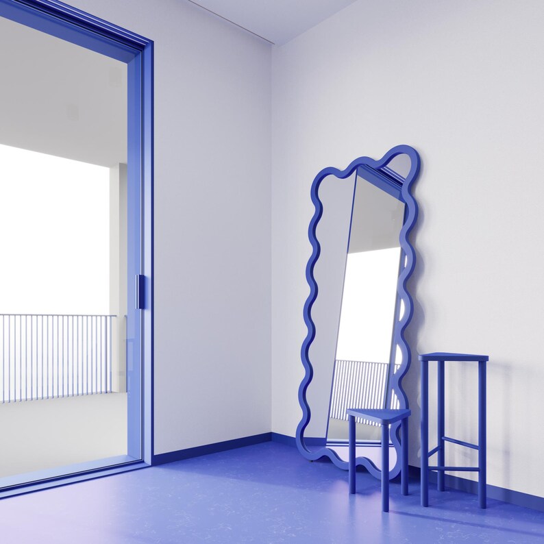 Wavy Full Length Mirror, Funky Floor Mirror, Squiggle Full Length ...